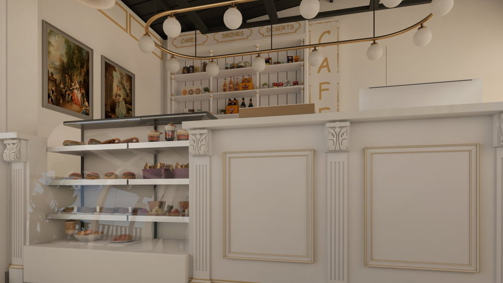 Yercaud Café: Where White, Gold, and Nature Converge - January Designs