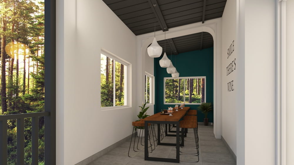 Yercaud Café: Where White, Gold, and Nature Converge - January Designs